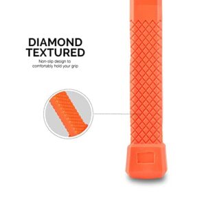 NEIKO 02847A 2 LB Dead Blow Hammer, Neon Orange | Unibody Molded | Checkered Grip | Spark and Rebound Resistant