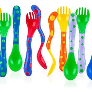 Nuby Spoons and Forks , Colors May Vary, 4 Count