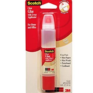 Scotch Clear Glue in 2-Way Applicator, 1.6 oz, Photo Safe and Non-Toxic (6050)