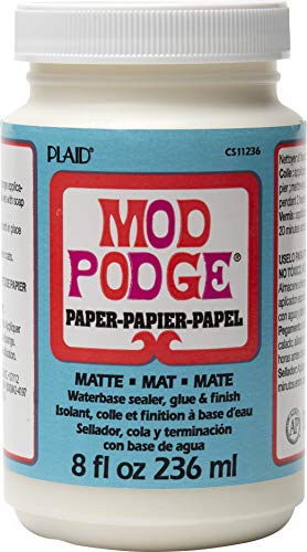 Mod Podge Waterbase Sealer, Glue and Finish for Paper (8-Ounce), CS11236 Matte Finish