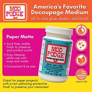 Mod Podge Waterbase Sealer, Glue and Finish for Paper (8-Ounce), CS11236 Matte Finish