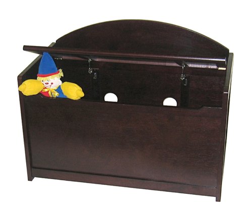 Lipper International Child's Toy Chest, 33.25" W x 17.75" D x 24.5" H, Espresso Finish