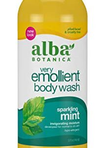 Alba Botanica Very Emollient Bath & Shower Gel, Sparkling Mint, 32 Oz (Packaging May Vary)