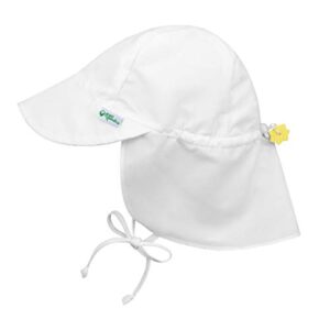 i play. baby flap sun protection swim hat, white, 0-6 months