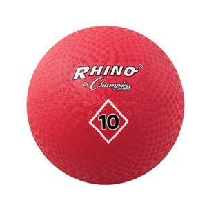 champion sports 10 inch playground ball, red