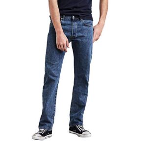 levi's men's 501 original fit jeans (also available in big & tall), medium stonewash, 32w x 32l