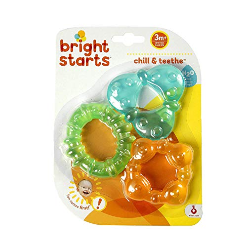 Bright Starts Chill & Teethe Water-filled BPA-free Baby Teething Toy, Ages 3 Months+