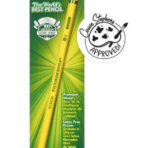 Ticonderoga Wood-Cased Pencils, Unsharpened, 2 HB Soft, Yellow, 12 Count