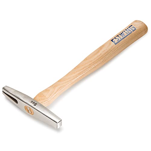 ESTWING Sure Strike Tack Hammer - 5 oz Forged Steel Head with Magnetic Face & Hickory Wood Handle - MRWT