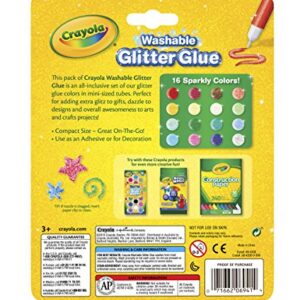 Crayola Washable Glitter Glue, Arts and Crafts Supplies, 16 Glitter Colors