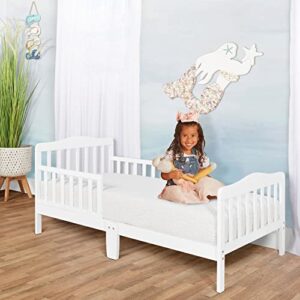 Dream On Me Classic Design Toddler Bed in White, Greenguard Gold Certified