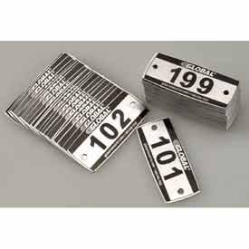 global industrial locker number plate kit, numbered 101-299