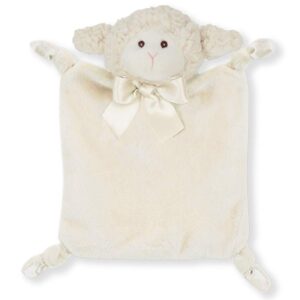 Bearington Baby Wee Lamby, Small Lamb Stuffed Animal Lovey Security Blanket, 8" x 7"