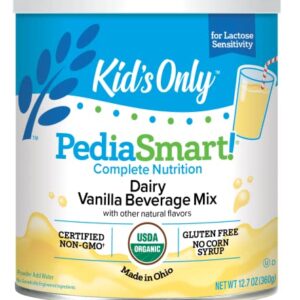 PediaSmart Dairy Vanilla Complete Nutrition Beverage Powder Mix, 12.7 Oz (Pack of 1) | | USDA Organic | Clean Label Project Verified