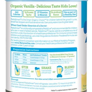 PediaSmart Dairy Vanilla Complete Nutrition Beverage Powder Mix, 12.7 Oz (Pack of 1) | | USDA Organic | Clean Label Project Verified