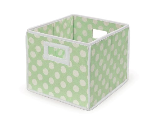 Folding Fabric Nursery Basket Storage Cube with Handle