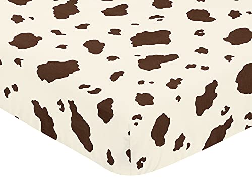 Wild West Cowboy Fitted Crib Sheet for Baby and Toddler Bedding Sets by Sweet Jojo Designs - Cow Print