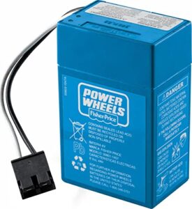 power wheels replacement 6-volt battery, rechargeable, for use with toddler ride-on toy car and vehicles, black