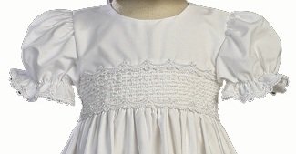 Lito Girls Cotton Christening Gown Dresses with Bonnet Set - Baby or Infant Girl's Christening Dress,White,0-3 Month