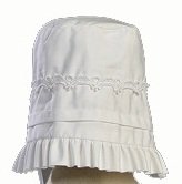 Lito Girls Cotton Christening Gown Dresses with Bonnet Set - Baby or Infant Girl's Christening Dress,White,0-3 Month