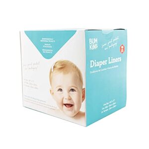 bumkins disposable cloth fabric diaper liner, biodegradable, neutral, 100 count (pack of 1)