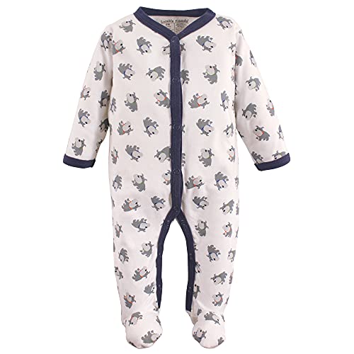 Luvable Friends Unisex Baby Cotton Sleep and Play, Dog, 0-3 Months