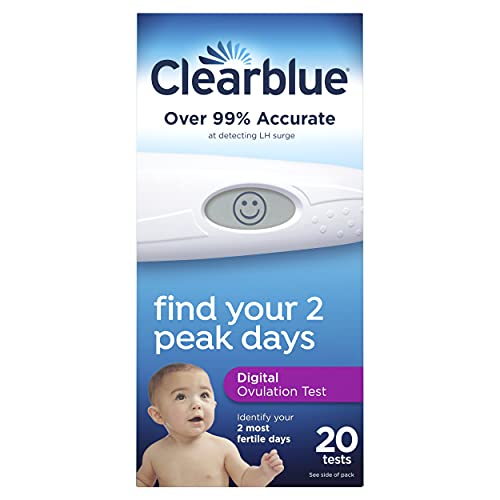 Clearblue Ovulation Predictor Kit, Featuring Ovulation Test with Digital Results, 20 Ovulation Tests