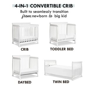 DaVinci Kalani 4-in-1 Convertible Mini Crib in White | Greenguard Gold Certified