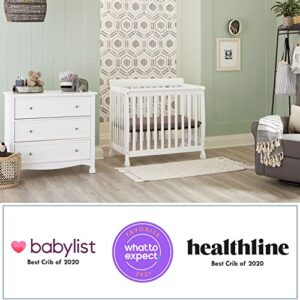 DaVinci Kalani 4-in-1 Convertible Mini Crib in White | Greenguard Gold Certified