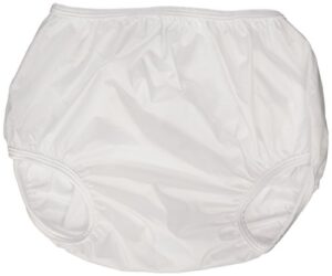 dappi waterproof 100% nylon diaper pants, white, x-large (2 count)