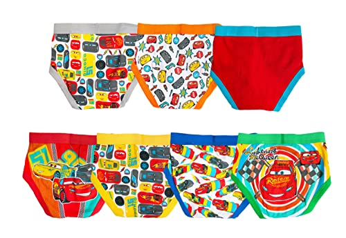 Disney unisex child Cars 7 Pack Briefs, Cars Tdlr7pk, 4T US