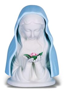 blue madonna with rose nightlight with cord (1810)