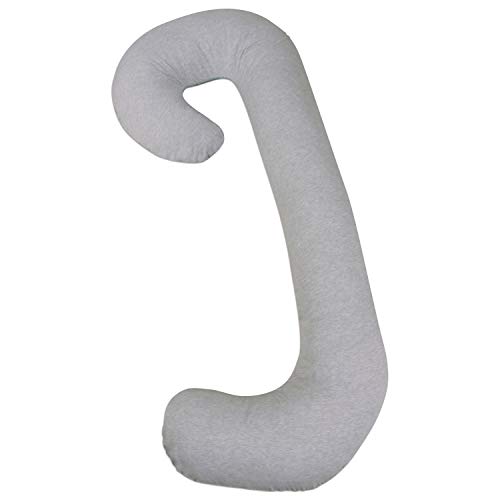 Leachco Snoogle Chic Jersey Total Body Pillow - Heather Gray, 1 Count (Pack of 1)