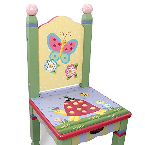 Fantasy Fields - Magic Garden Thematic Kids Wooden 2 Chairs Set, Imagination Inspiring Hand Crafted & Hand Painted Details