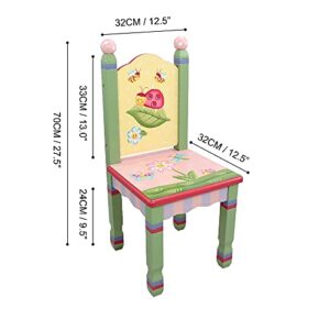 Fantasy Fields - Magic Garden Thematic Kids Wooden 2 Chairs Set, Imagination Inspiring Hand Crafted & Hand Painted Details