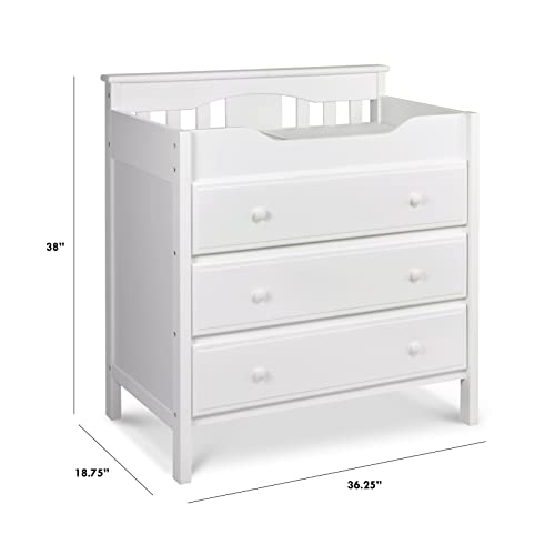 DaVinci Jayden 3-Drawer Changer Dresser in White, Greenguard Gold Certified