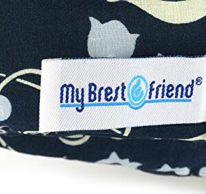 My Brest Friend Original Nursing Pillow for Breastfeeding, Nursing and Posture Support with Pocket and Removable Slipcover, Navy Bluebells