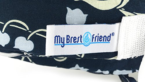 My Brest Friend Original Nursing Pillow for Breastfeeding, Nursing and Posture Support with Pocket and Removable Slipcover, Navy Bluebells