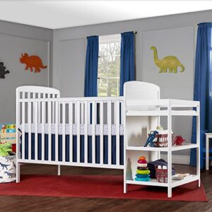 Dream On Me Anna 4-In-1 Full-Size Crib And Changing Table Combo In White