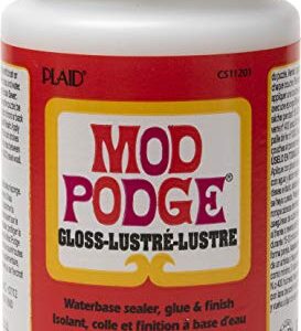 Mod Podge CS11201 Waterbase Sealer, Glue and Finish, 8 oz, Gloss