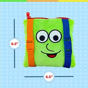 Buckle Toys - Buster Square - Learning Activity Toy - Develop Fine Motor Skills and Problem Solving - Toddler Travel Essential - Educational Classroom Must Have