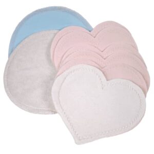 Bamboobies Women’s Nursing Pads, Reusable and Washable, Blue and Light Pink, 3 Regular Pairs and 1 Overnight Pairs, Leak-Proof Pads for Breastfeeding, 4 Pairs