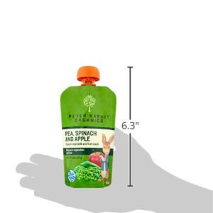 Peter Rabbit Organics, Pea, Spinach and Apple Puree, 4.4-Ounce Pouches (Pack of 10)