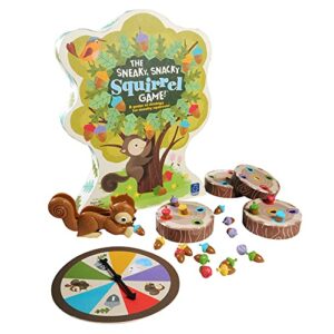 educational insights the sneaky, snacky squirrel game, 4 players, for preschoolers & toddlers, gift for toddlers ages 3+