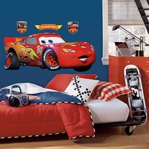 RoomMates RMK1518GM Disney Pixar Cars Lightning McQueen Peel and Stick Giant Wall Decal 16 inch x 38.5 inch