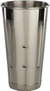 libertyware stainless steel malt milkshake ice cream mixer mixing cup, 30 oz, silver