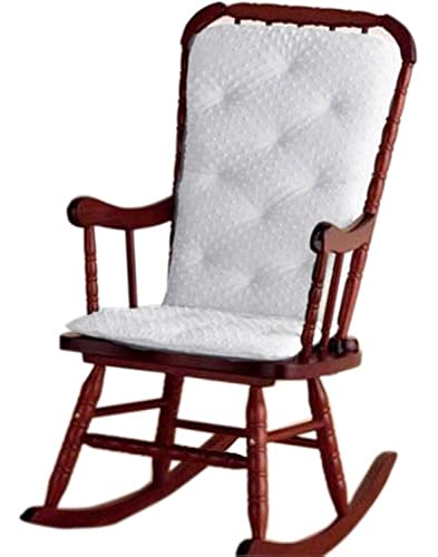 Baby Doll Bedding Heavenly Soft Adult Rocking Chair Pad, White (Chair is not Included with The Product)