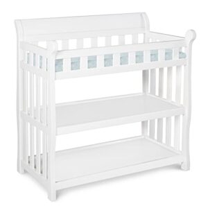 delta children eclipse changing table with changing pad, white