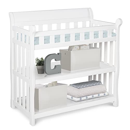 Delta Children Eclipse Changing Table with Changing Pad, White