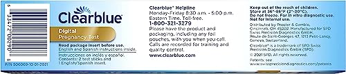 Clearblue Digital Pregnancy Test with Smart Countdown, 2 Count